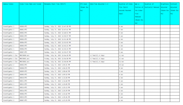 Main | Investigation Video Editor
